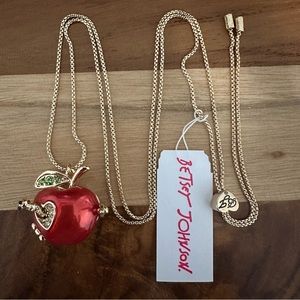 Betsey Johnson | Jewelry | Authentic Betsey Johnson Back To School Red ...